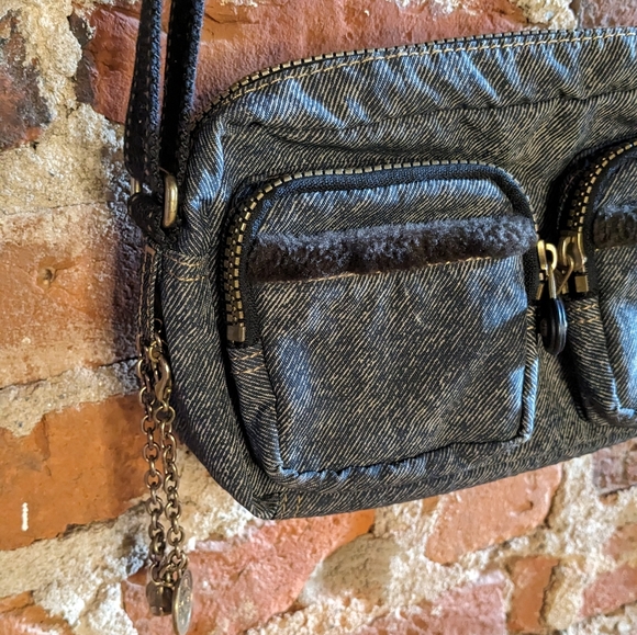 Kipling | Bags | Y2k Kipling Denim Pattern Nylon Crossbody Bag Purse W ...